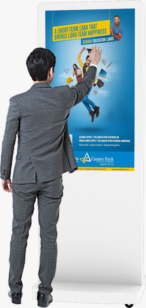 DigiSIGN Floorstand Interactive 55S Non Software White | Displaystore.id