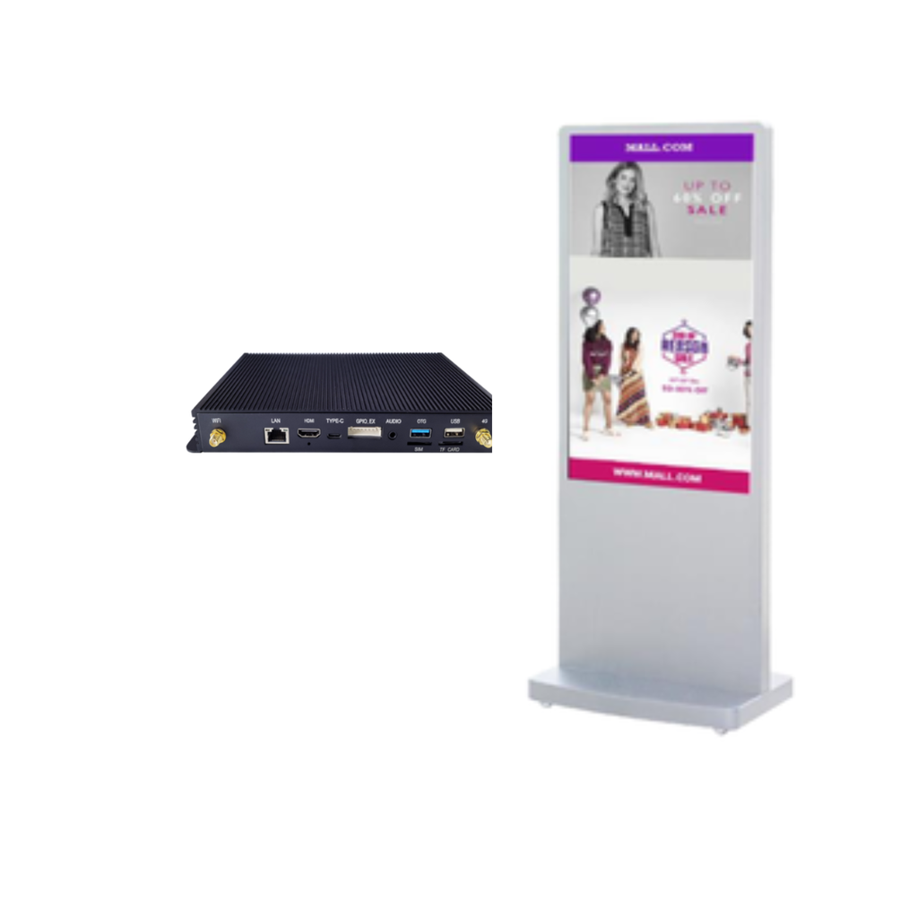 DigiSIGN Floorstand 55S White with Android Box | Displaystore.id