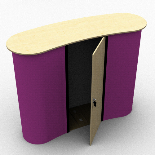 Easy Counter Big Curve dengan Pintu | Displaystore.id