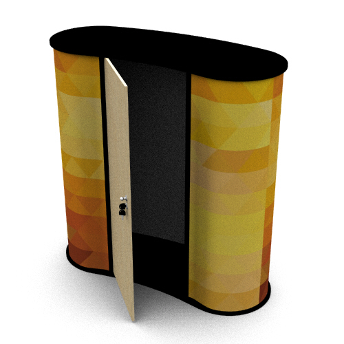 Easy Counter Curve Outdoor dengan Pintu | Displaystore.id