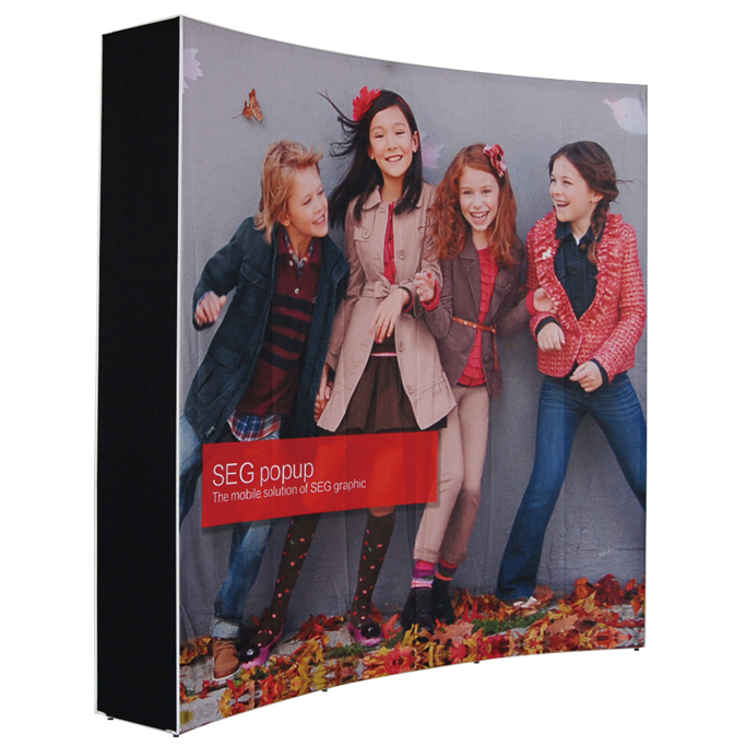 SEG Pop Up 3 x 3 Curve With Carrying Bag | Displaystore.id