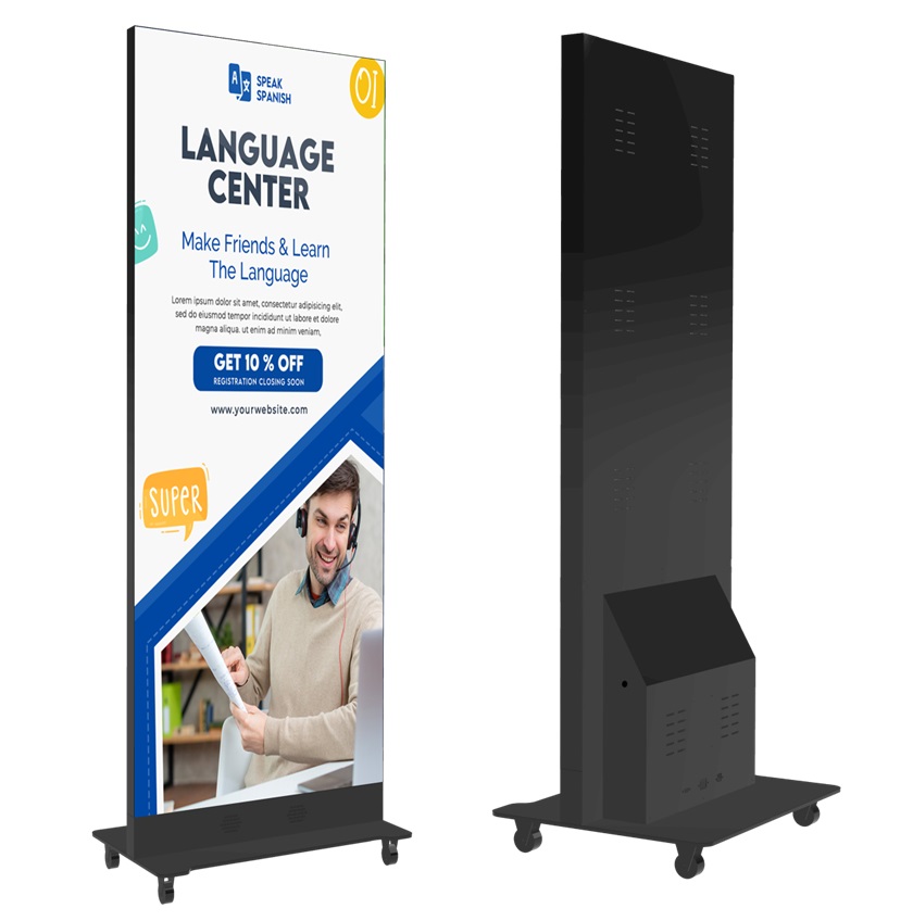 DigiSIGN LED Digital Banner 75 Inch (P1.8) 1 Side | Displaystore.id